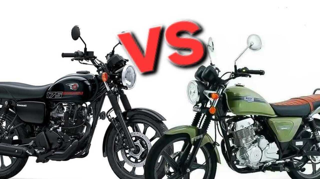 Sama-Sama Bergaya Jadul, Suzuki Cool Biao 150 VS Kawasaki W175 Street!